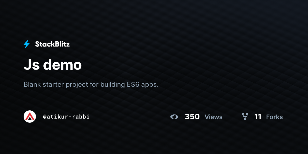 Js demo - StackBlitz