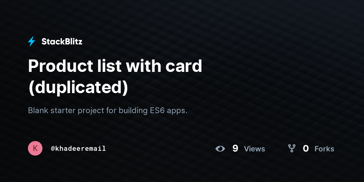 Product list with card (duplicated) - StackBlitz