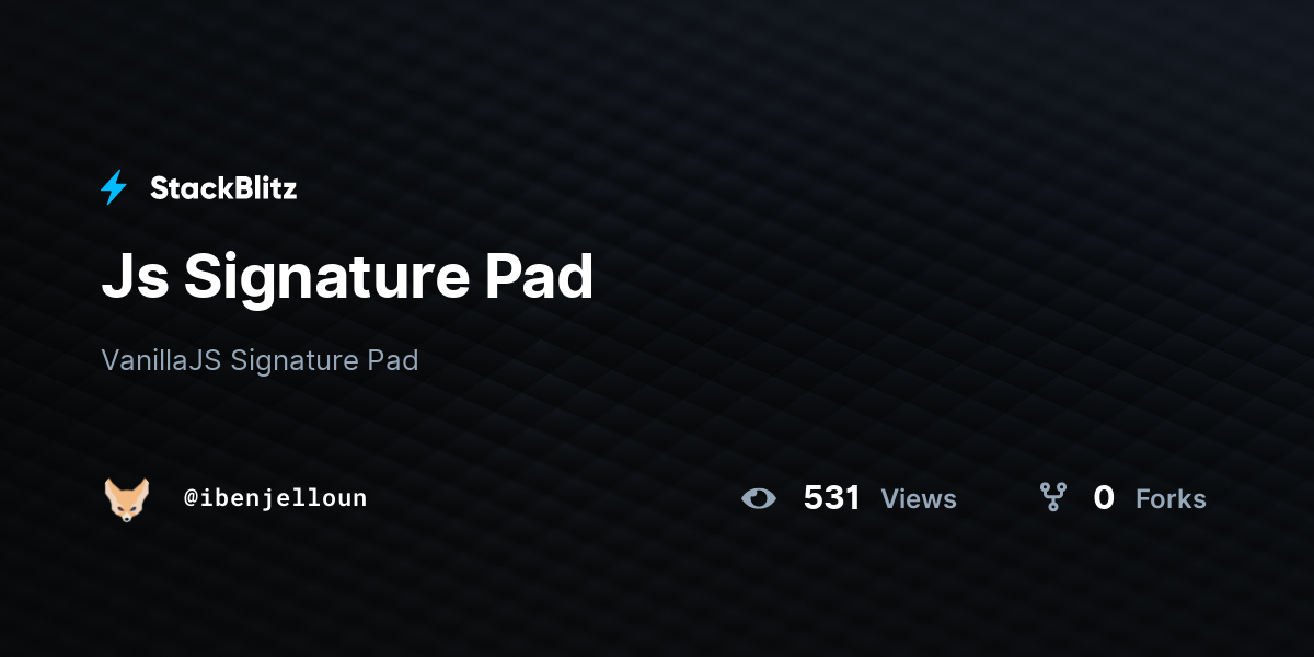 Js Signature Pad - StackBlitz