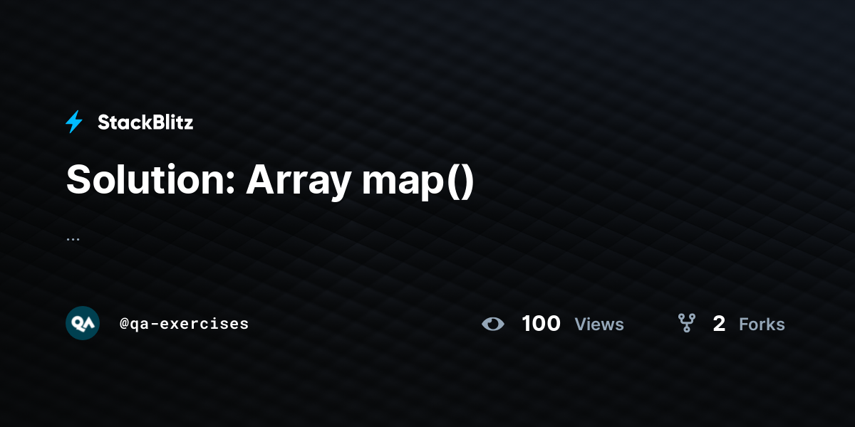 Solution: Array map() - StackBlitz