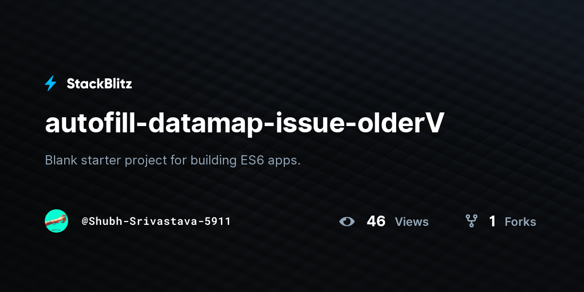 Autofill Datamap Issue Olderv Stackblitz 