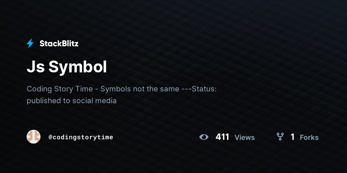 Js Symbol - StackBlitz