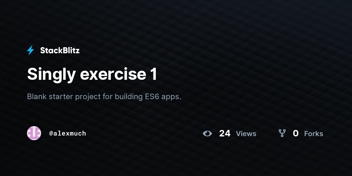 Singly exercise 1 - StackBlitz