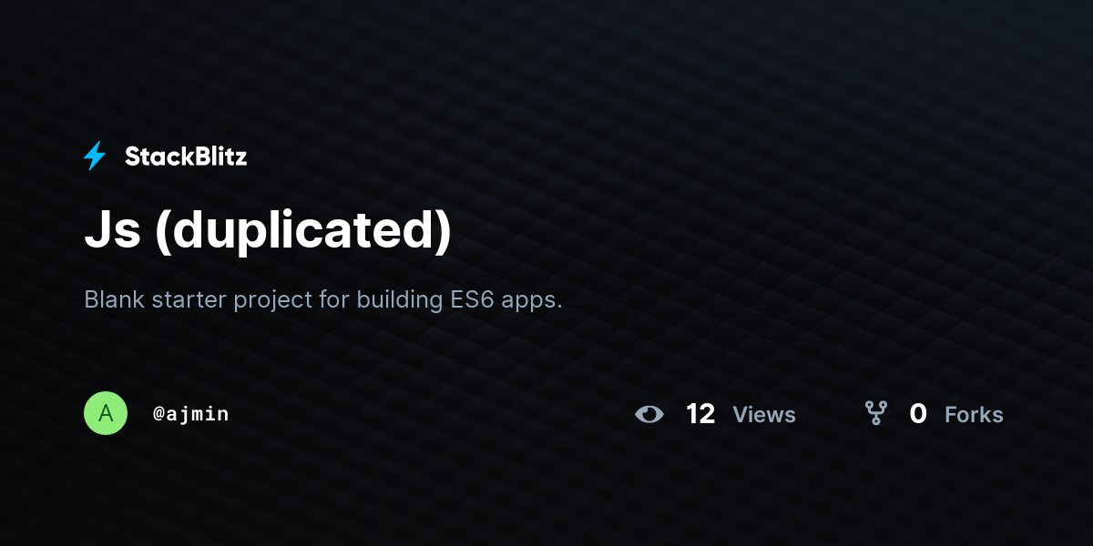 Js Duplicated Stackblitz