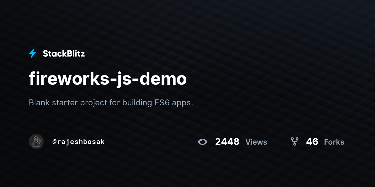 fireworks-js-demo - StackBlitz