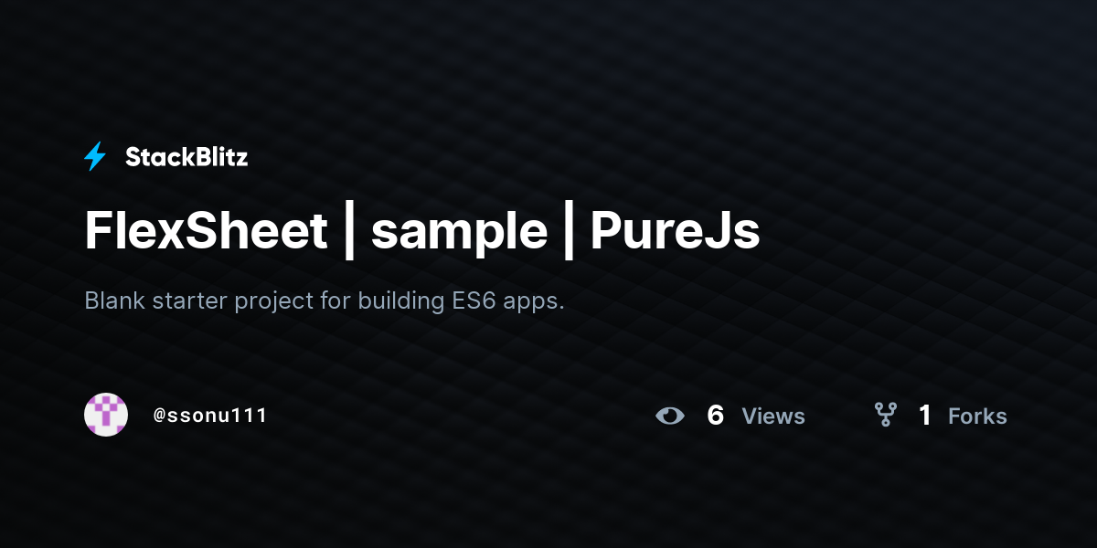 FlexSheet | sample | PureJs - StackBlitz