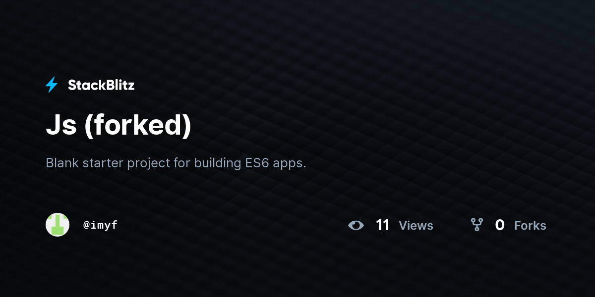 Js (forked) - StackBlitz