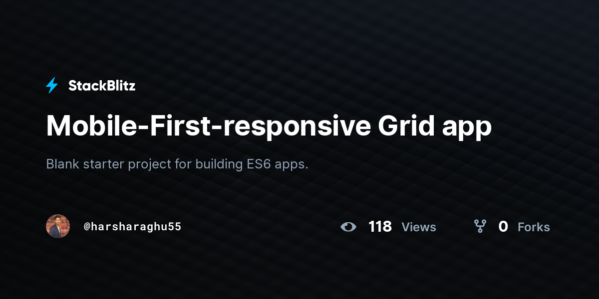 Mobile-First-responsive Grid app - StackBlitz