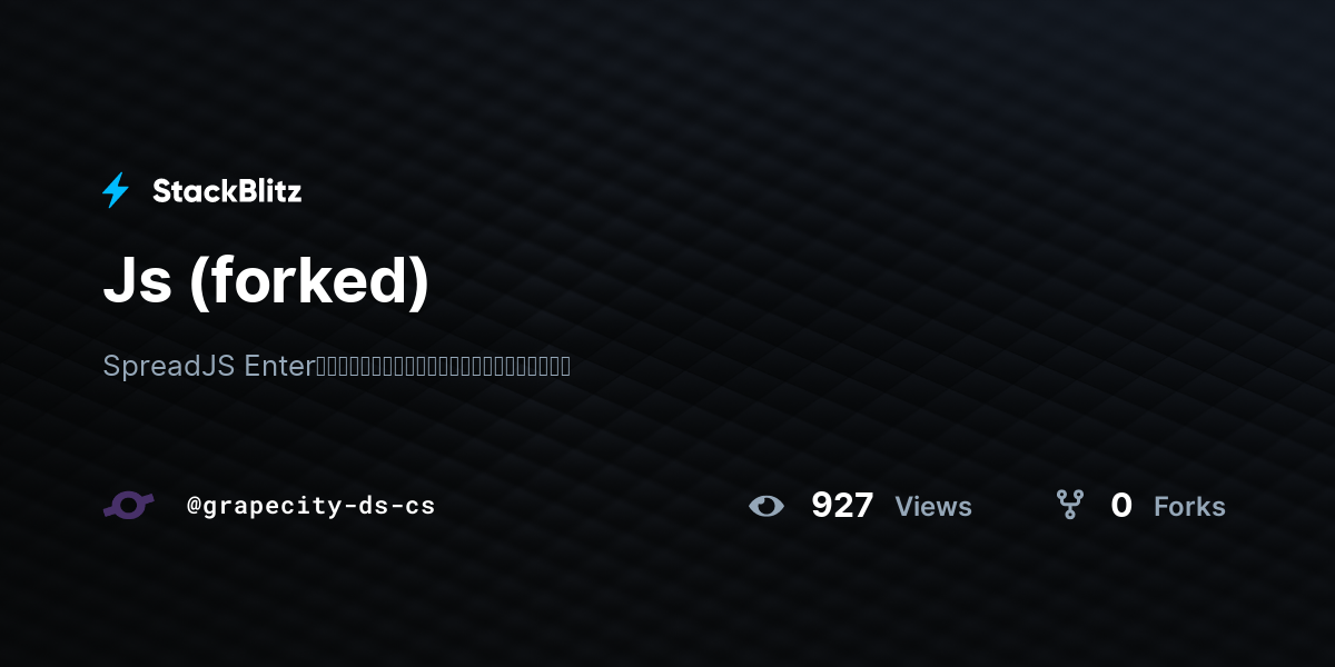 Js (forked) - StackBlitz