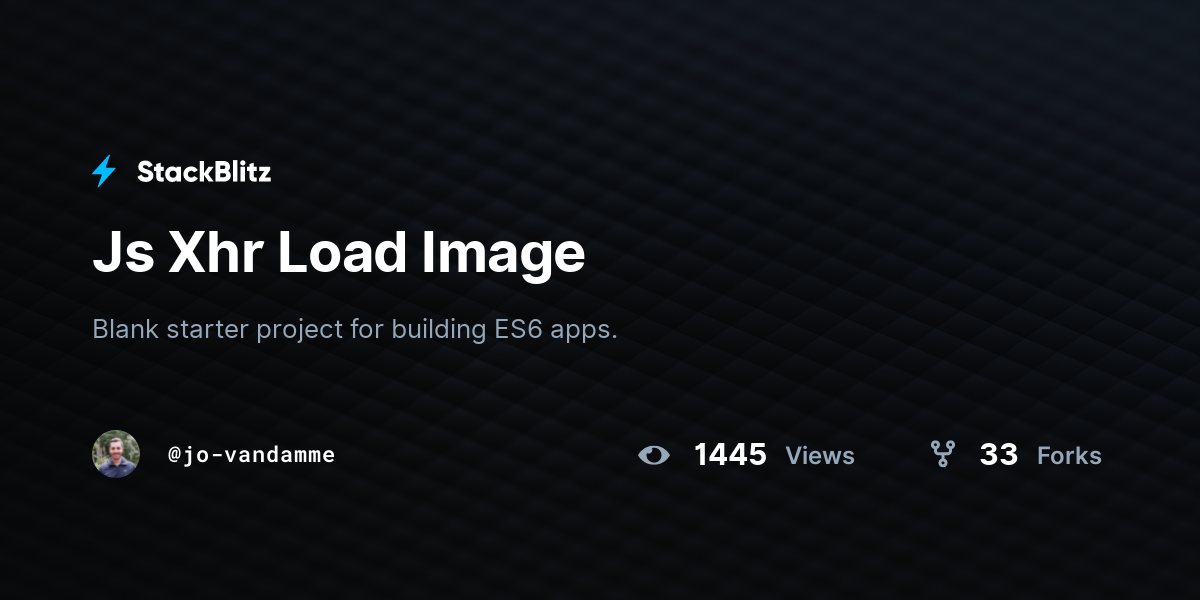 Js Xhr Load Image - StackBlitz