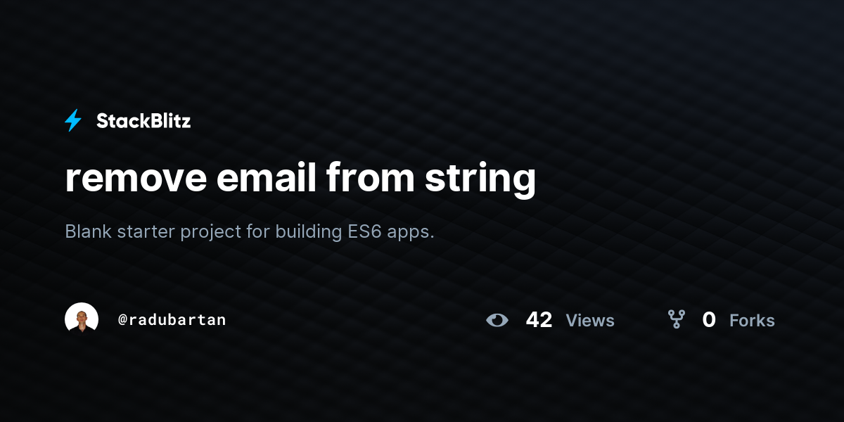 remove-email-from-string-stackblitz