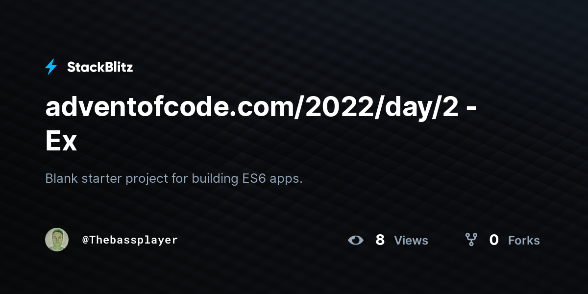 2022 Day 2 Ex Stackblitz