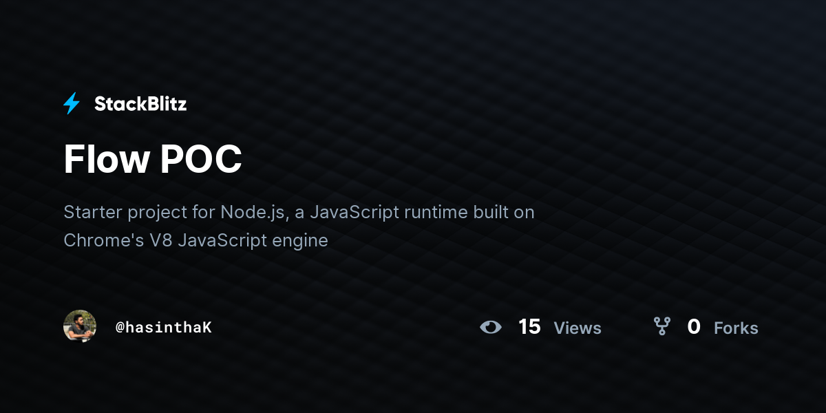 Flow POC - StackBlitz