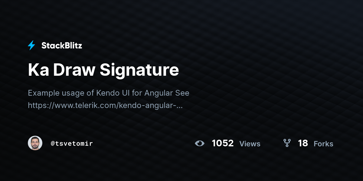 Ka Draw Signature - StackBlitz