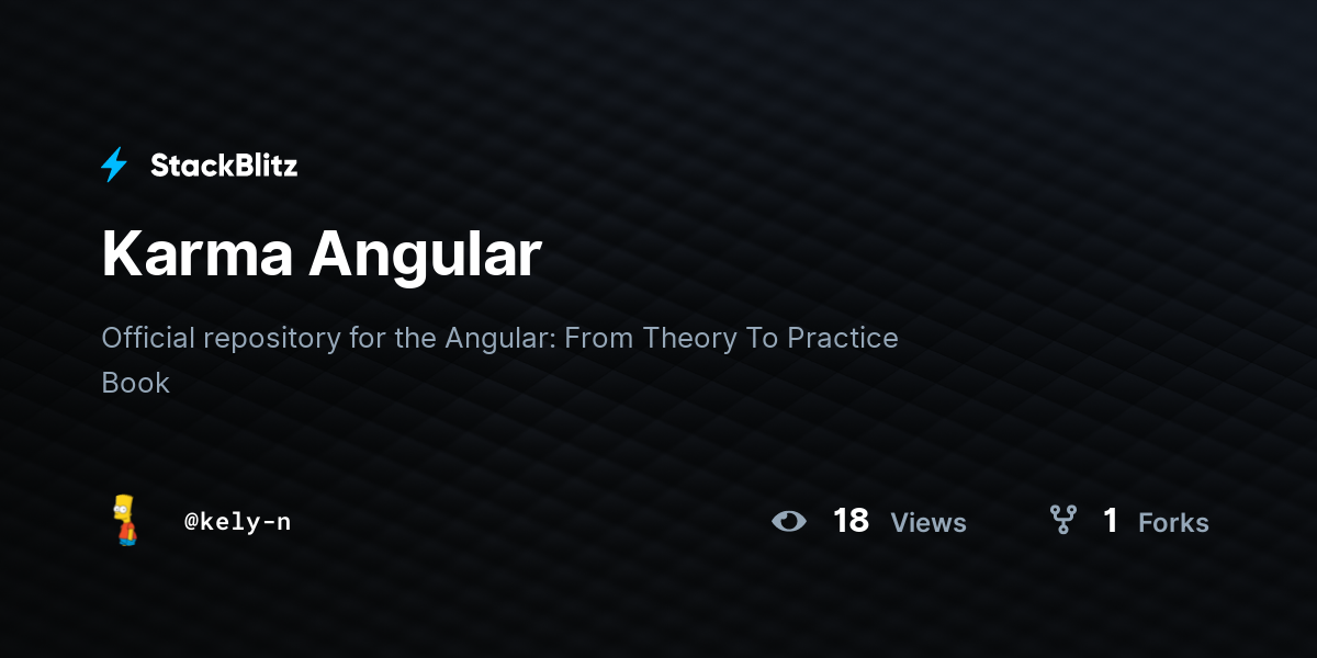 Karma Angular - StackBlitz