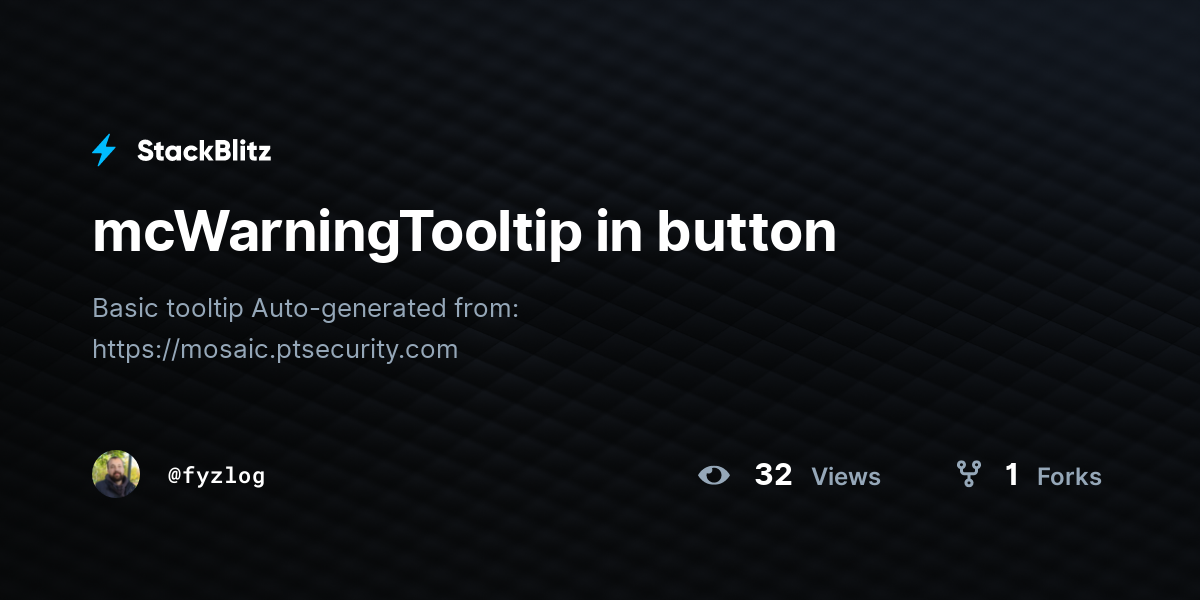mcWarningTooltip in button - StackBlitz
