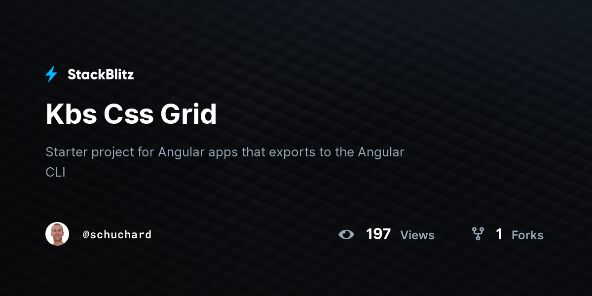 Kbs Css Grid - StackBlitz
