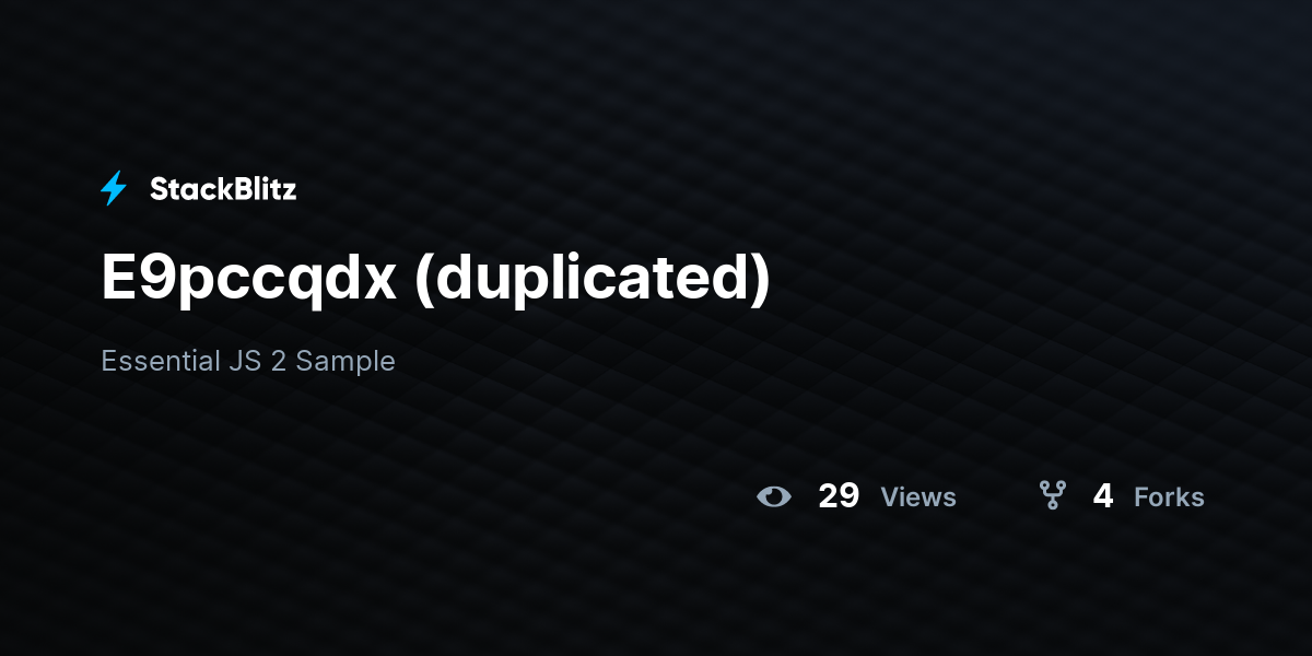 E9pccqdx (duplicated) - StackBlitz