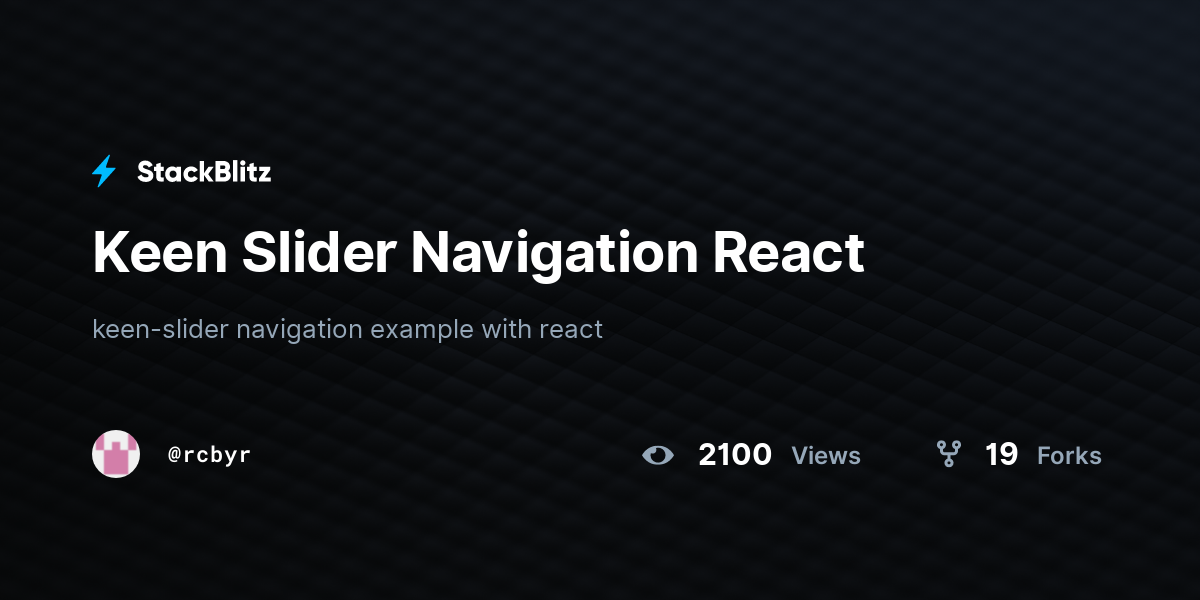 Keen Slider Navigation React - StackBlitz