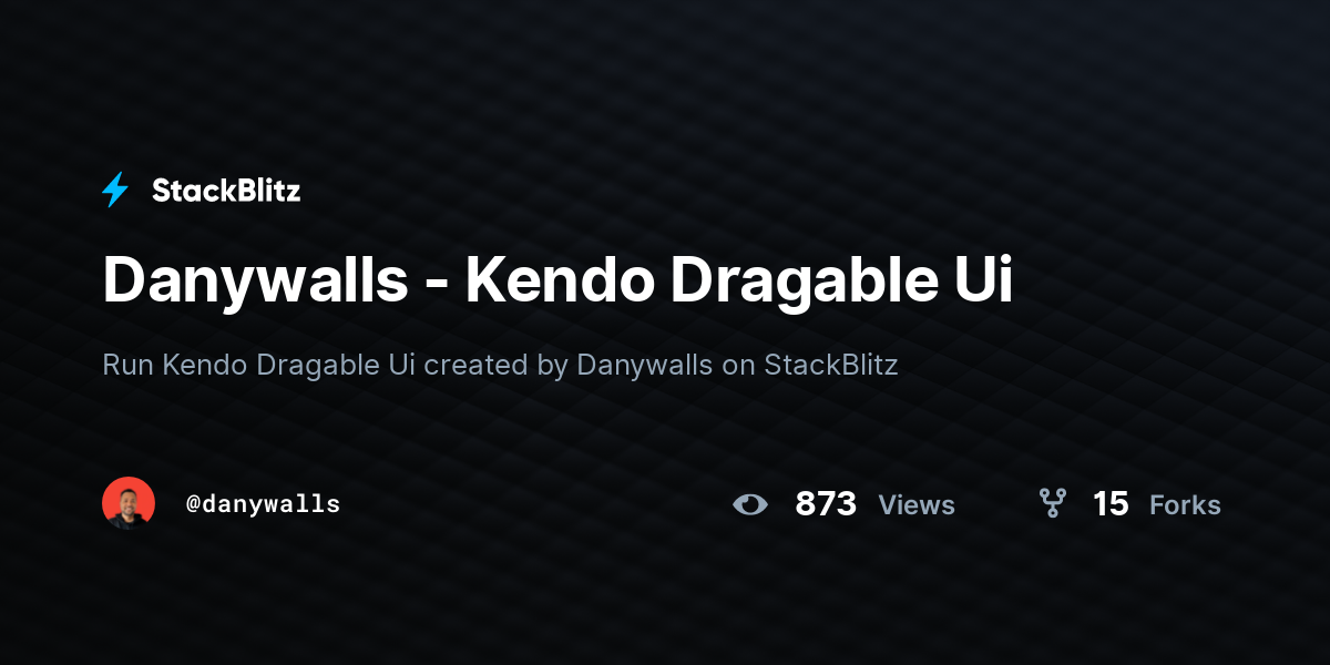 Danywalls - Kendo Dragable Ui - StackBlitz