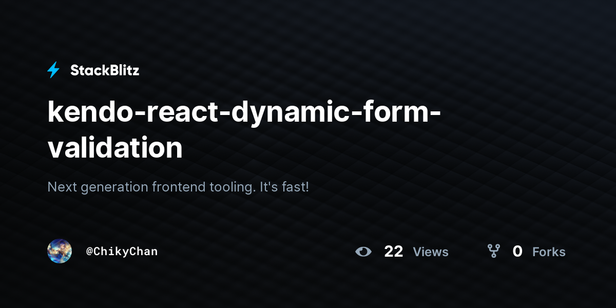 kendo-react-dynamic-form-validation - StackBlitz kendo-react-dynamic-form-validation - StackBlitz