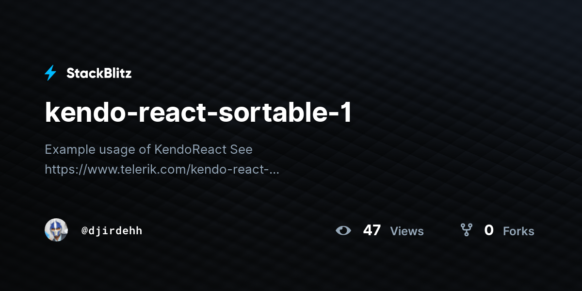 kendo-react-sortable-1 - StackBlitz