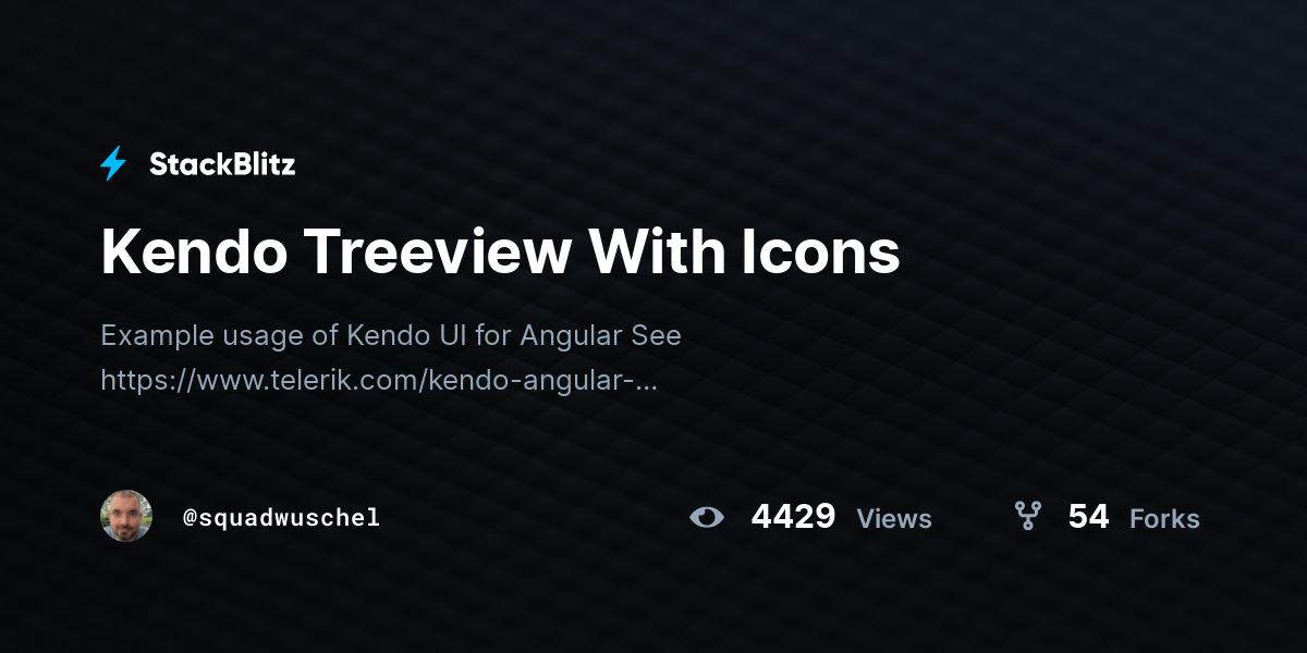 Kendo Treeview With Icons - StackBlitz
