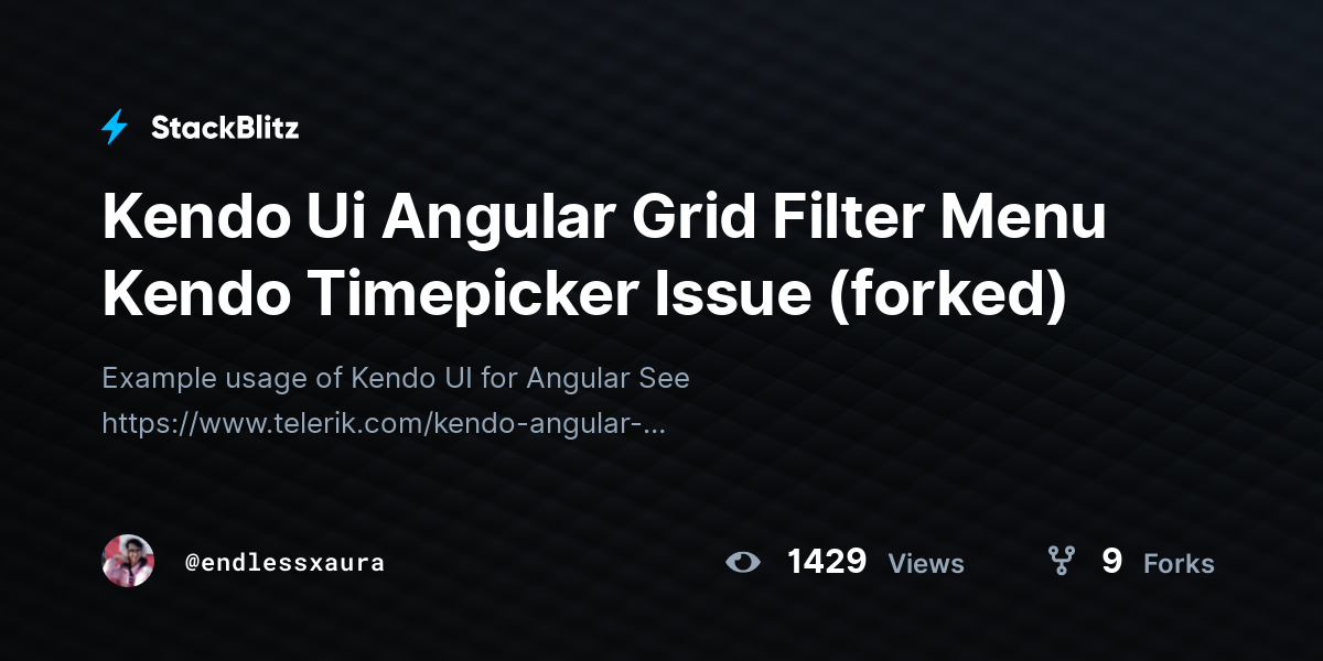Kendo Ui Angular Grid Filter Menu Kendo Timepicker Issue (forked ...