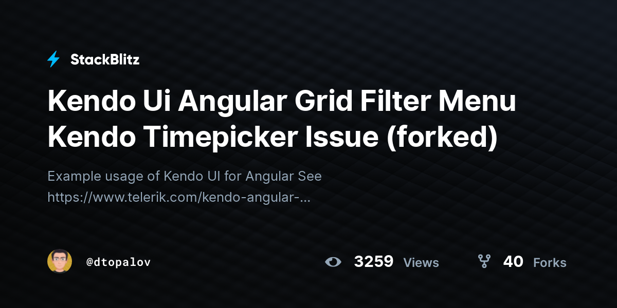 Kendo Ui Angular Grid Filter Menu Kendo Timepicker Issue (forked ... Kendo Ui Angular Grid Filter Menu Kendo Timepicker Issue (forked ...