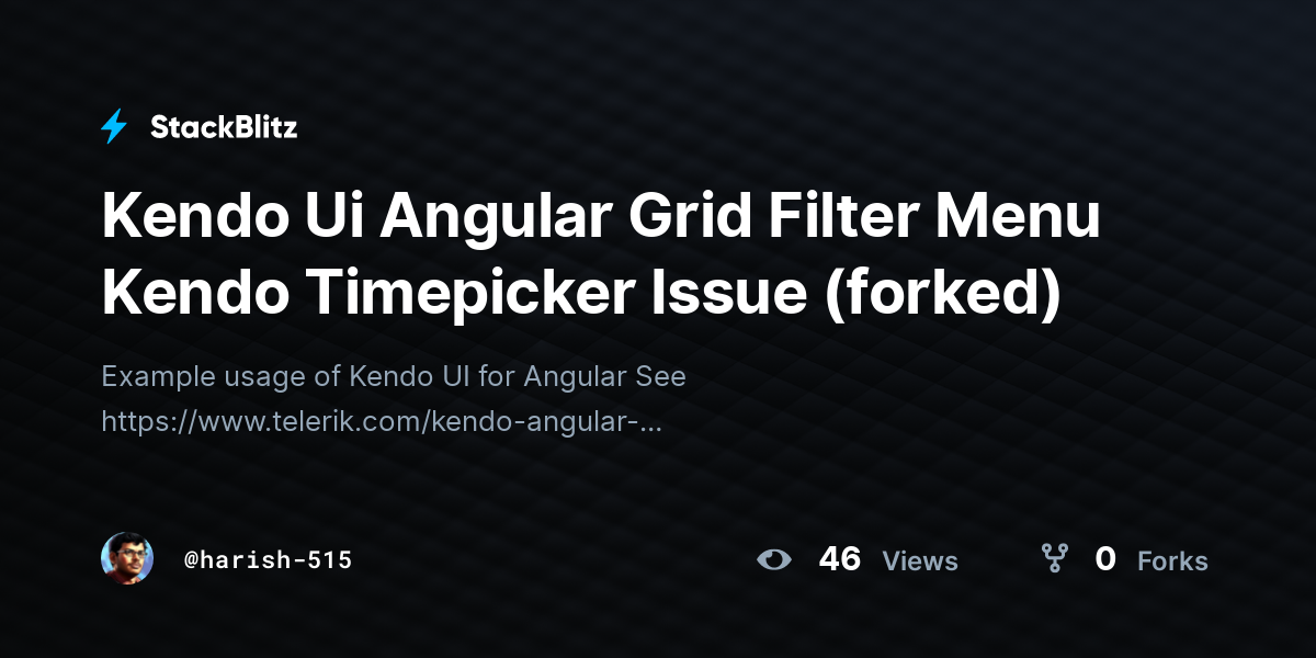 Kendo Ui Angular Grid Filter Menu Kendo Timepicker Issue (forked ... Kendo Ui Angular Grid Filter Menu Kendo Timepicker Issue (forked ...