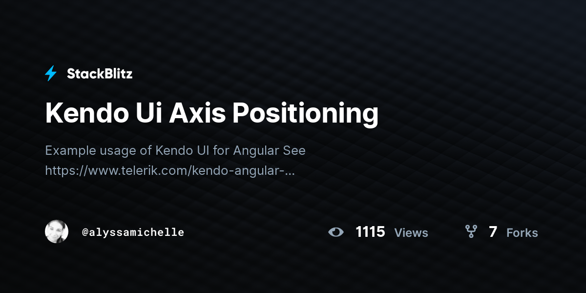 Kendo Ui Axis Positioning Stackblitz 