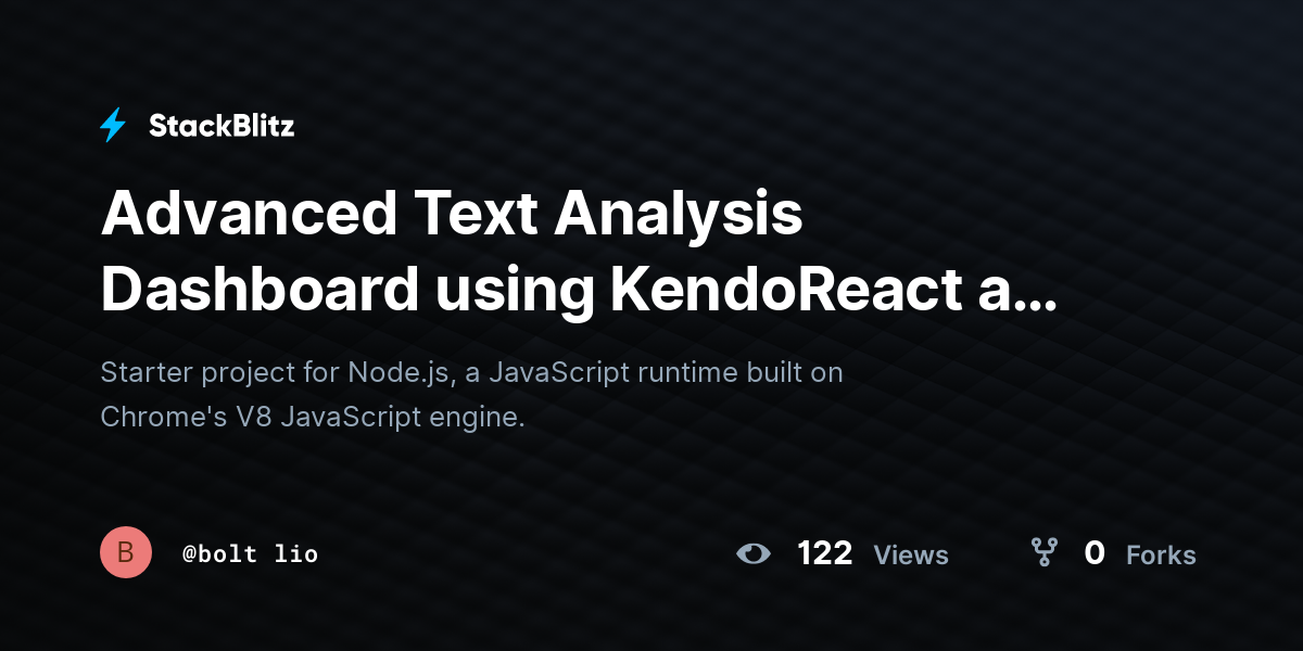 Advanced Text Analysis Dashboard using KendoReact and Gemini - StackBlitz