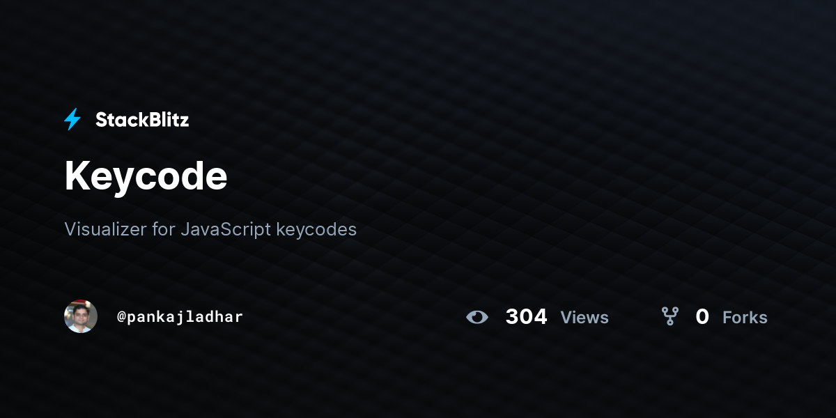 Keycode - StackBlitz