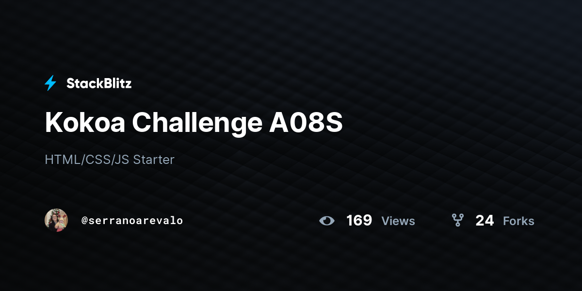 Kokoa Challenge A08S - StackBlitz