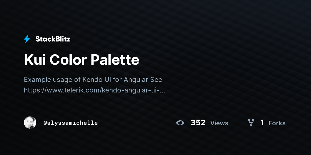 Kui Color Palette - StackBlitz