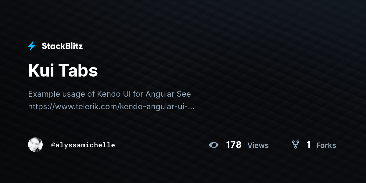 Kui Tabs - StackBlitz