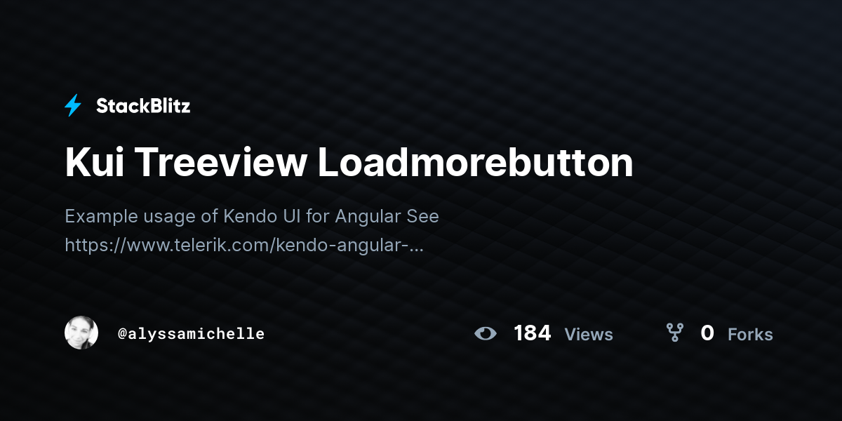 Kui Treeview Loadmorebutton - StackBlitz