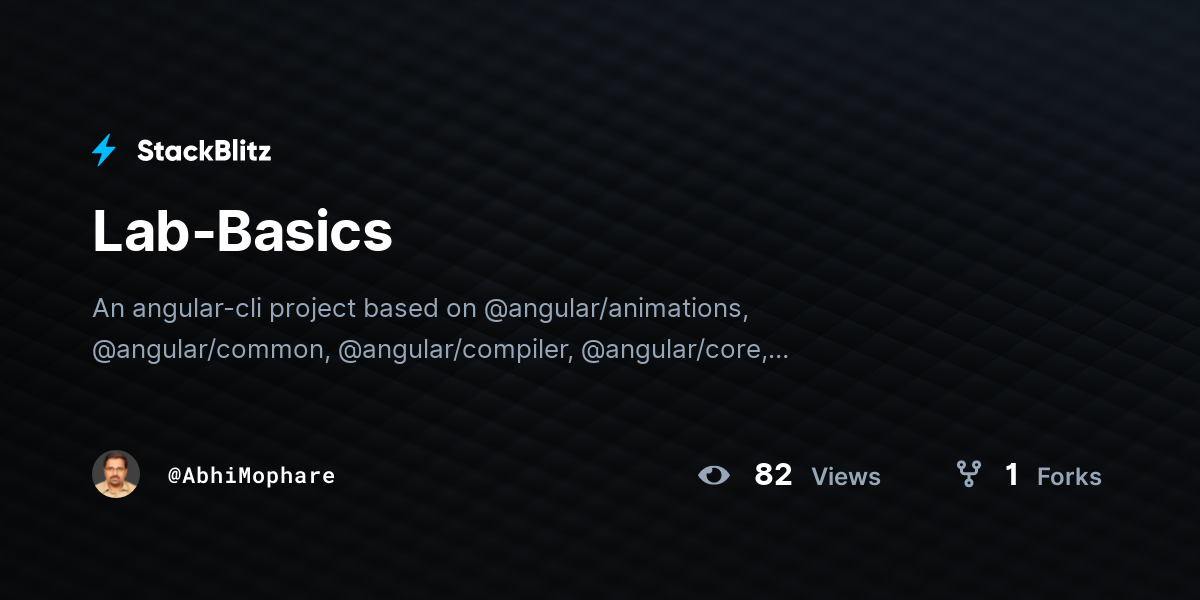 Lab-Basics - StackBlitz
