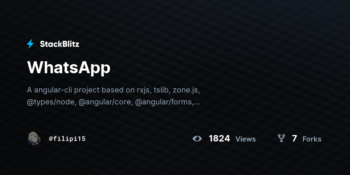 WhatsApp - StackBlitz