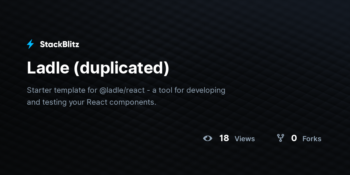 Ladle (duplicated) - StackBlitz