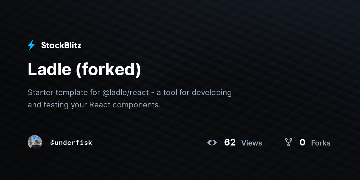 Ladle (forked) - StackBlitz