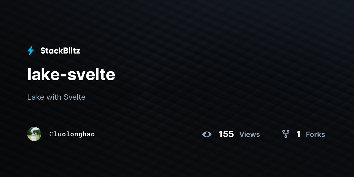 lake-svelte - StackBlitz