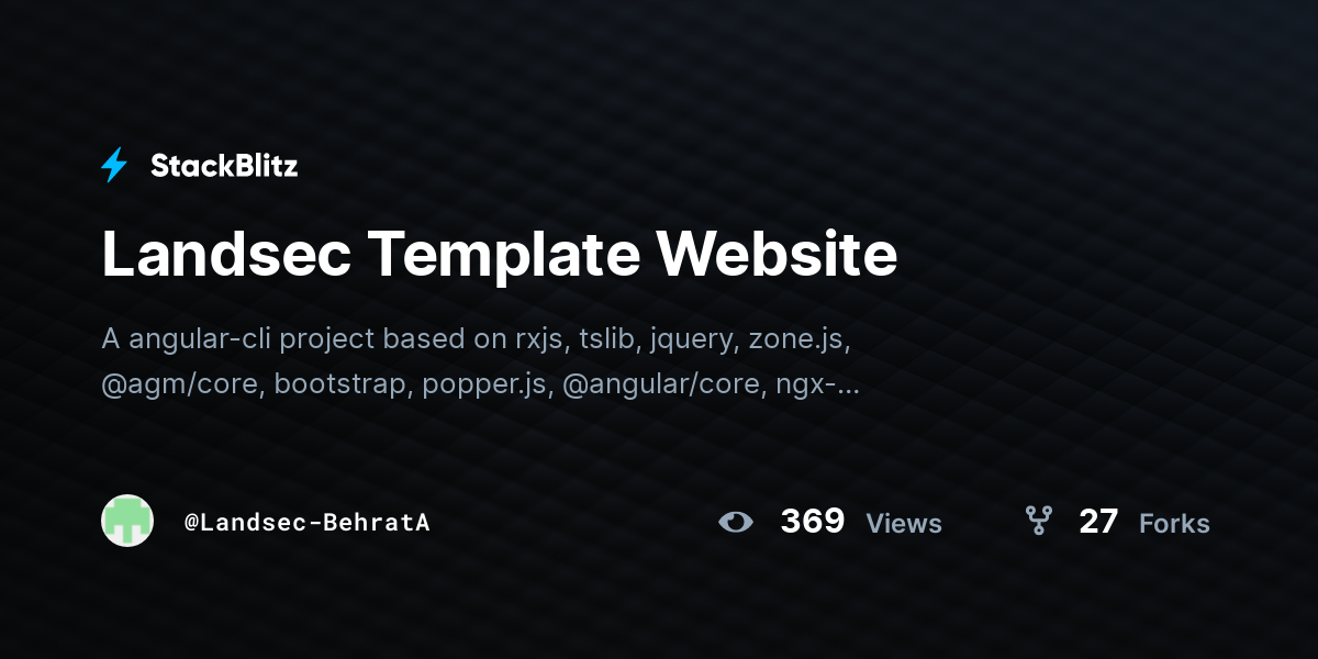 Landsec Template Website - StackBlitz