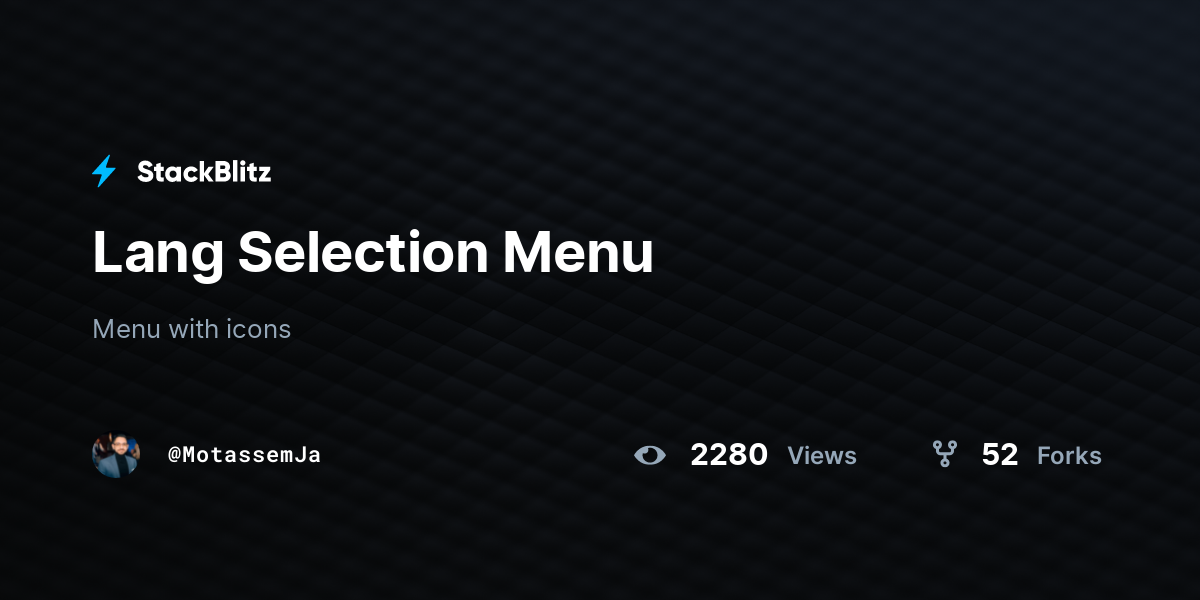 Lang Selection Menu - StackBlitz