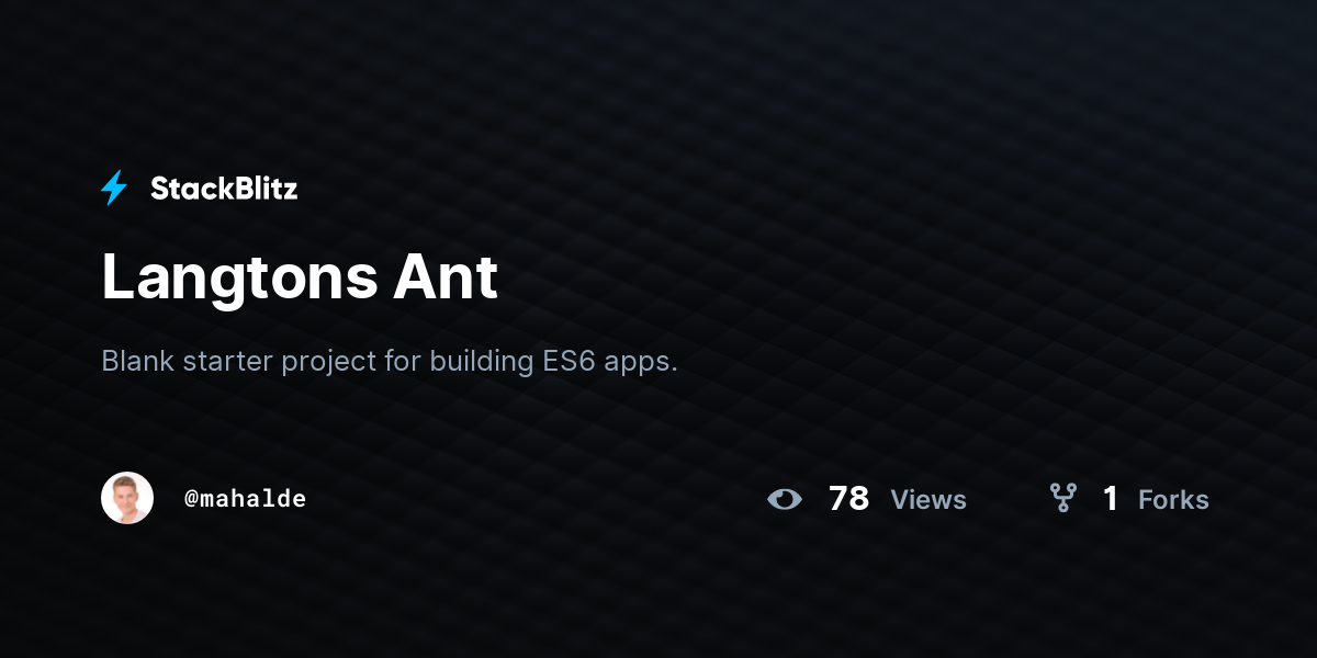 Langtons Ant - StackBlitz