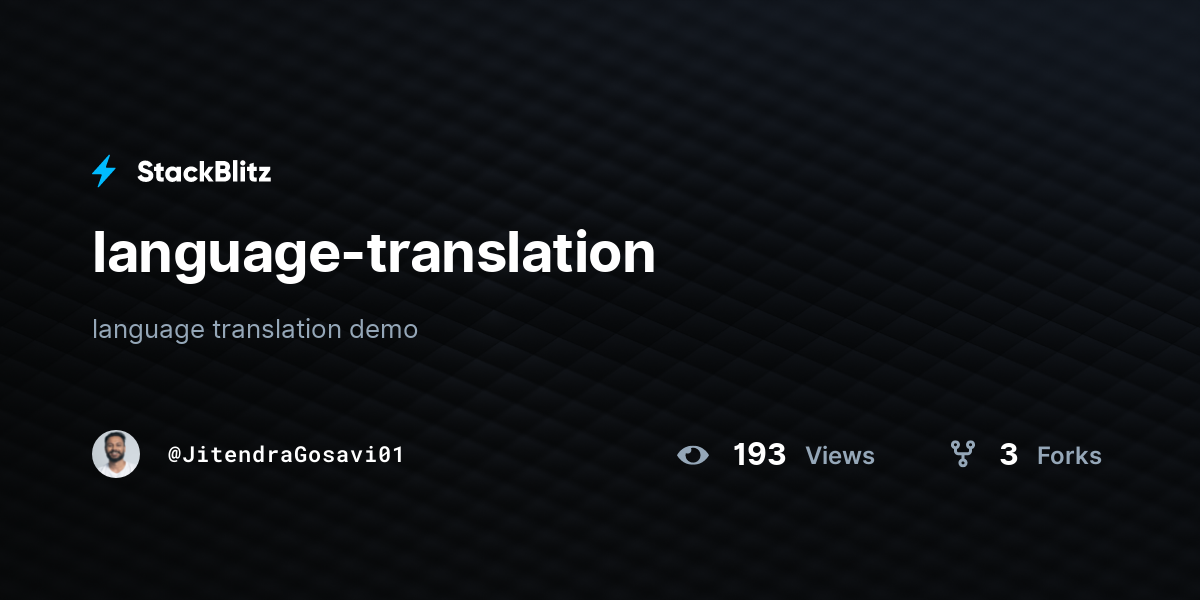 language-translation - StackBlitz