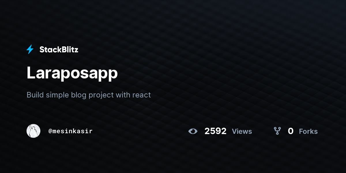 Laraposapp - StackBlitz