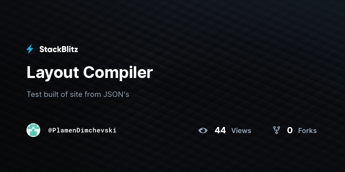 Layout Compiler - StackBlitz
