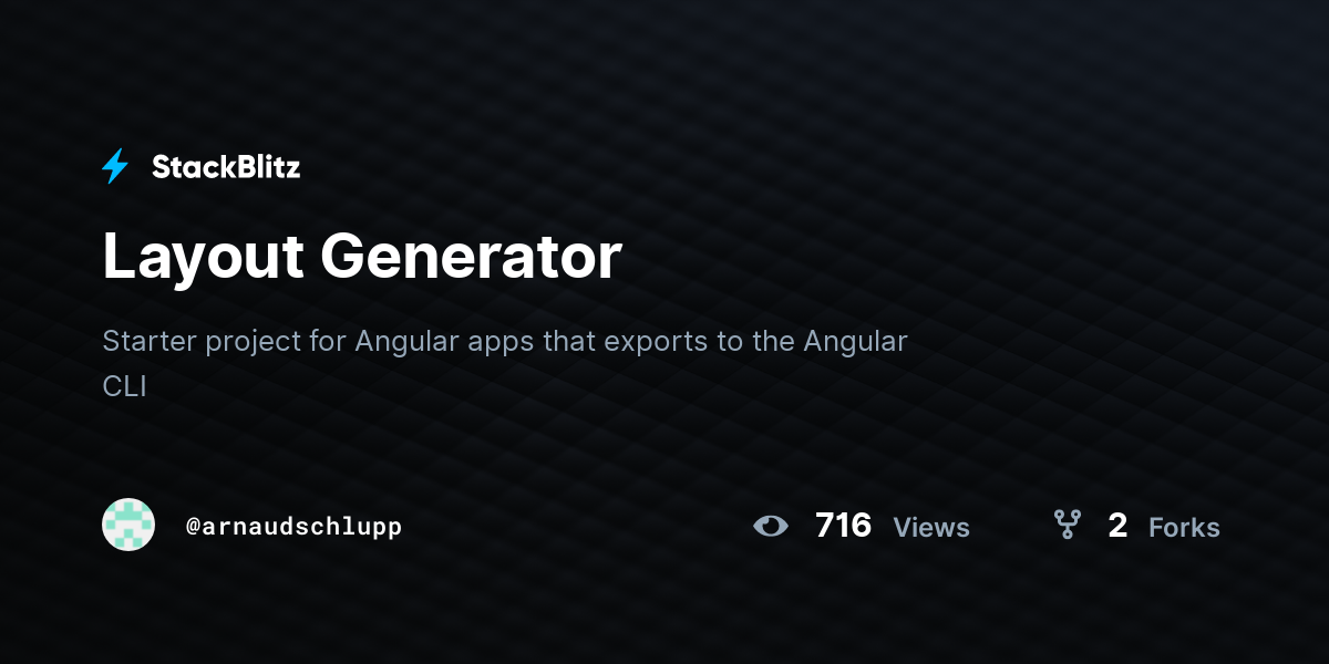Layout Generator - StackBlitz