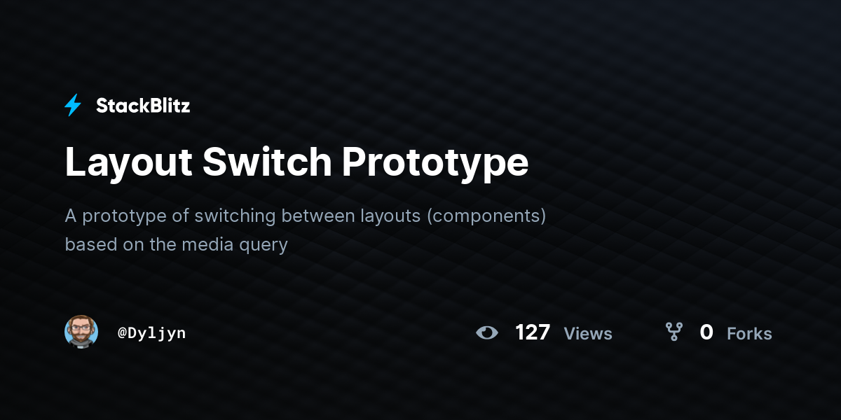 Layout Switch Prototype - StackBlitz